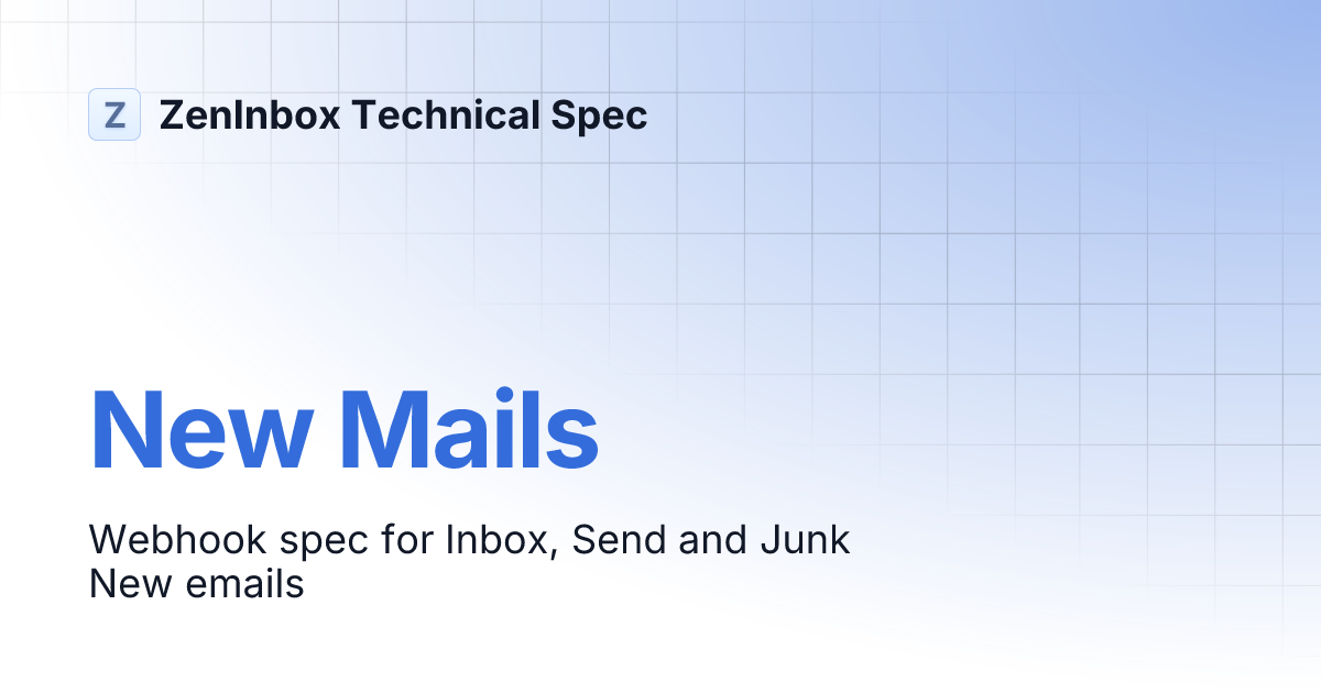 New Mails | ZenInbox Technical Spec